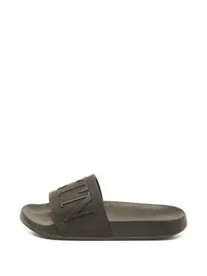 Valentino Garavani Open Toe Logo Detail Slides