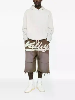 VALE FOREVER Embellished Logo-patch Shorts