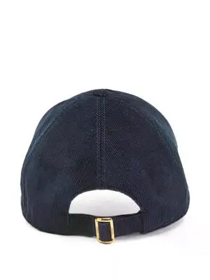 Fendi Logo-embroidered Corduroy Baseball Cap - Blue