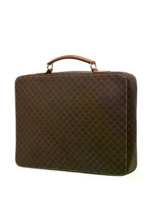 Celine 1996 Macadam Coated Canvas Briefcase Business Bag