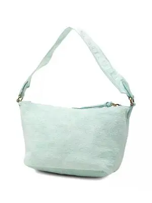 Miu Miu Terry Cloth Logo Handbag - Green