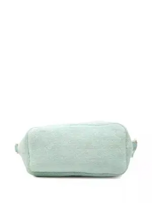 Miu Miu Terry Cloth Logo Handbag - Green