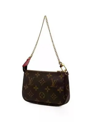 LOUIS VUITTON 2019 Monogram Christmas Animation Mini Courchevel Pochette Accessories Handbag - Brown