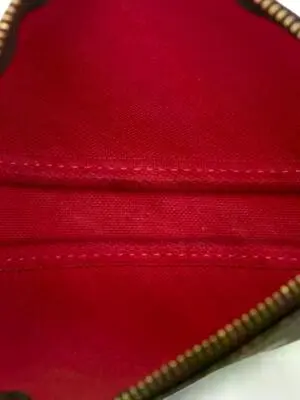 LOUIS VUITTON 2019 Monogram Christmas Animation Mini Courchevel Pochette Accessories Handbag - Brown