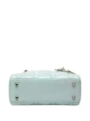 Dior 2014 Mini Patent Cannage Lady Satchel - Blue