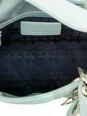 Dior 2014 Mini Patent Cannage Lady Satchel - Blue