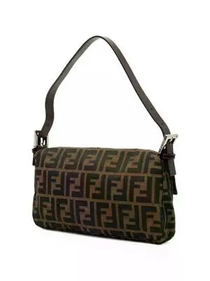 Fendi 2000-2010 Zucca Canvas Baguette Shoulder Bag