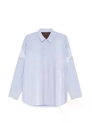 CROQUIS Sailboat-appliqué Striped Shirt - Blue