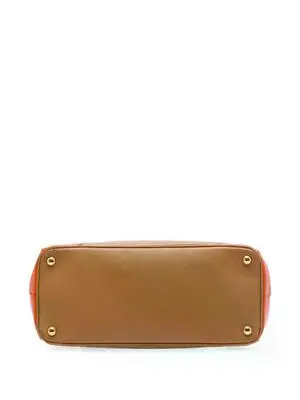Prada 2010-2026 Medium Bicolor Saffiano Lux Galleria Double Zip Satchel