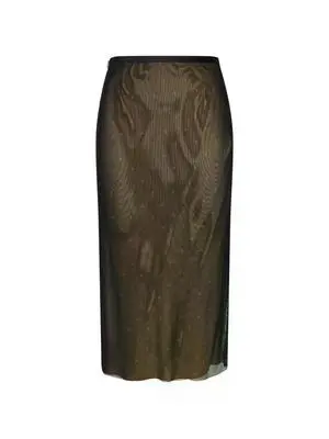 LESS Commuter Polka-dot Skirt - Black
