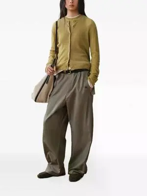 LESS Cotton Barrel-leg Trousers - Grey