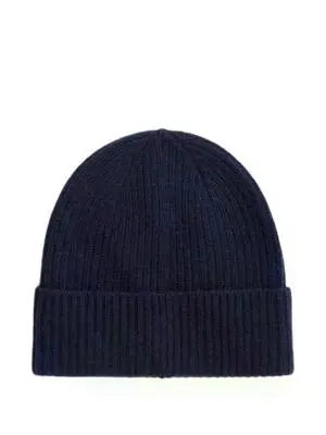 Tommy Hilfiger Ribbed-knit Logo-plaque Beanie Hat
