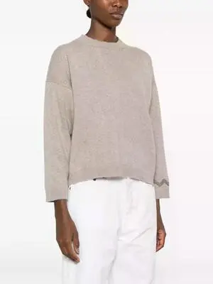 PANICALE Bead-embellished Drop Shoulder Sweater