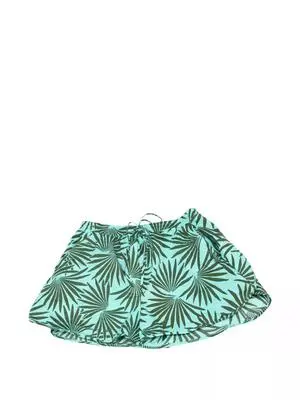Diane Von Furstenberg Tropical Print Drawstring Shorts