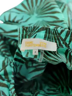 Diane Von Furstenberg Tropical Print Drawstring Shorts