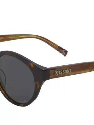 Missoni Tortoiseshell-effect Round-frame Sunglasses