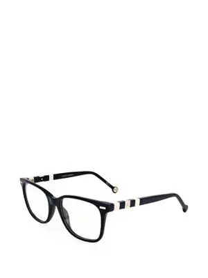 Carolina Herrera Logo-plaque Rectangle-frame Glasses - Black