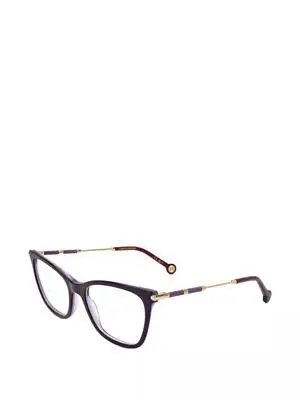 Carolina Herrera Glitter-embellished Cat-eye Glasses - Purple
