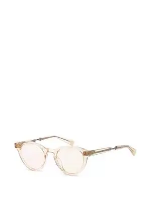 Garrett Leight Audrey Round Frame Sunglasses - Neutrals
