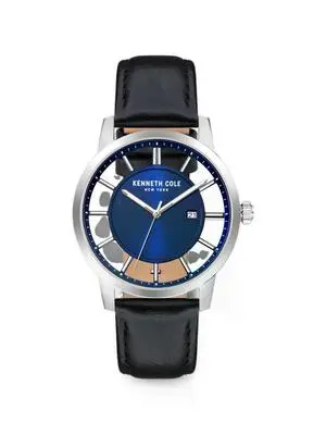 KENNETH COLE Skeleton 44mm Watch - Blue