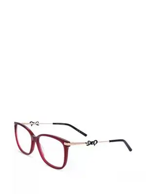 Carolina Herrera Bow-detail Square-frame Glasses - Red