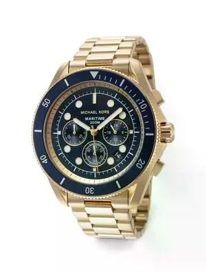 Michael Kors Oversized Maritime Gold-tone Watch - Blue