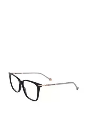 Carolina Herrera Glitter-detail Square-frame Glasses - Black