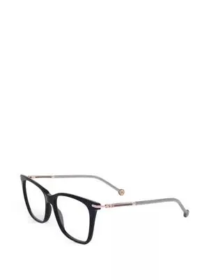 Carolina Herrera Glitter Detail Square Frame Eyeglasses - Black