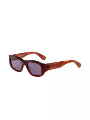 Garrett Leight Laguna Rectangle Sunglasses - Brown