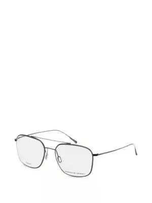 Porsche Design Square-frame Double-bridge Glasses - Grey