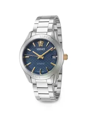 Versace Greca 35mm Automatic Watch - Blue