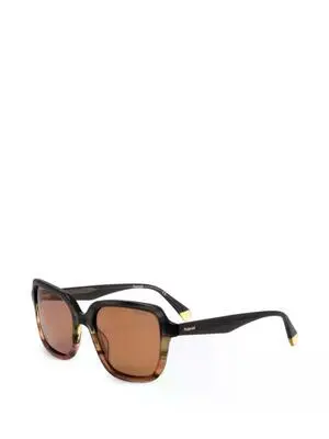 POLAROID Square Frame Sunglasses With Tinted Lenses - Brown