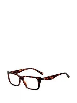 Karl Lagerfeld Tortoiseshell-effect Rectangle-frame Glasses - Brown