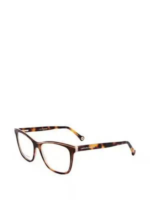 Carolina Herrera Tortoiseshell-effect Cat-eye Frame Glasses