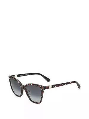 Kate Spade New York Heart Print Square Frame Sunglasses