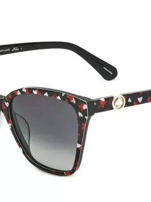 Kate Spade New York Heart Print Square Frame Sunglasses