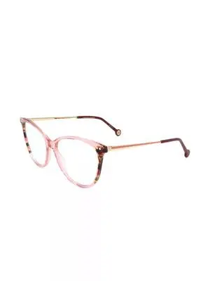 Carolina Herrera Tortoiseshell-effect Cat-eye Glasses - Pink