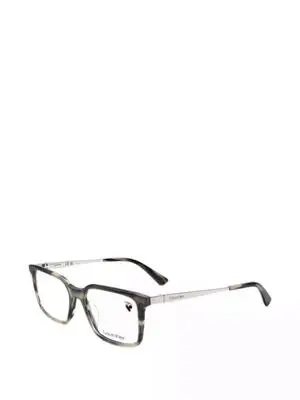Calvin Klein Tortoiseshell-effect Rectangle-frame Glasses - Grey