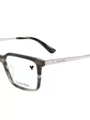 Calvin Klein Tortoiseshell-effect Rectangle-frame Glasses