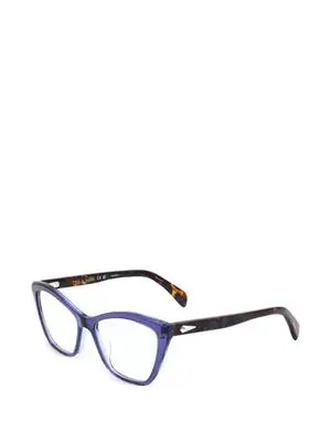 Rag & Bone Cat Eye Frame Eyeglasses With Tortoiseshell Detail - Purple