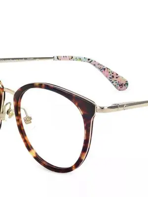 Kate Spade New York Tortoiseshell-effect Round Frame Eyeglasses - Brown