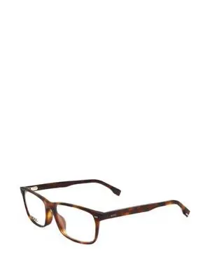 BOSS Tortoiseshell-effect Rectangle-frame Glasses - Brown