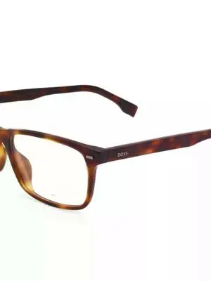 BOSS Tortoiseshell-effect Rectangle-frame Glasses