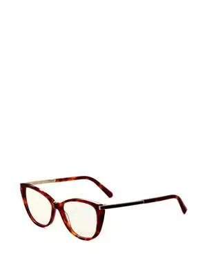SWAROVSKI Tortoiseshell Effect Cat-eye Eyeglasses