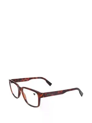 Lacoste Tortoiseshell-effect Rectangle-frame Glasses - Brown