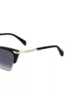 Rag & Bone Square Frame Sunglasses With Gold-tone Hardware