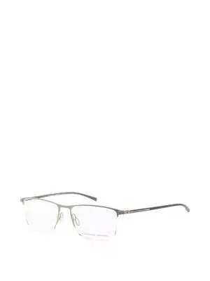 Porsche Design Half-rim Rectangle-frame Glasses - Grey
