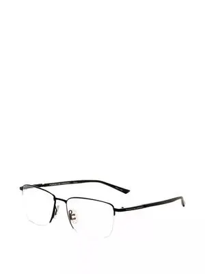 Porsche Design Rectangle Half Rim Eyeglasses - Black
