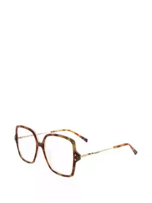 Missoni Tortoiseshell-effect Geometric-frame Glasses - Brown