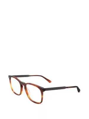 Calvin Klein Tortoiseshell-effect Square-frame Glasses - Brown